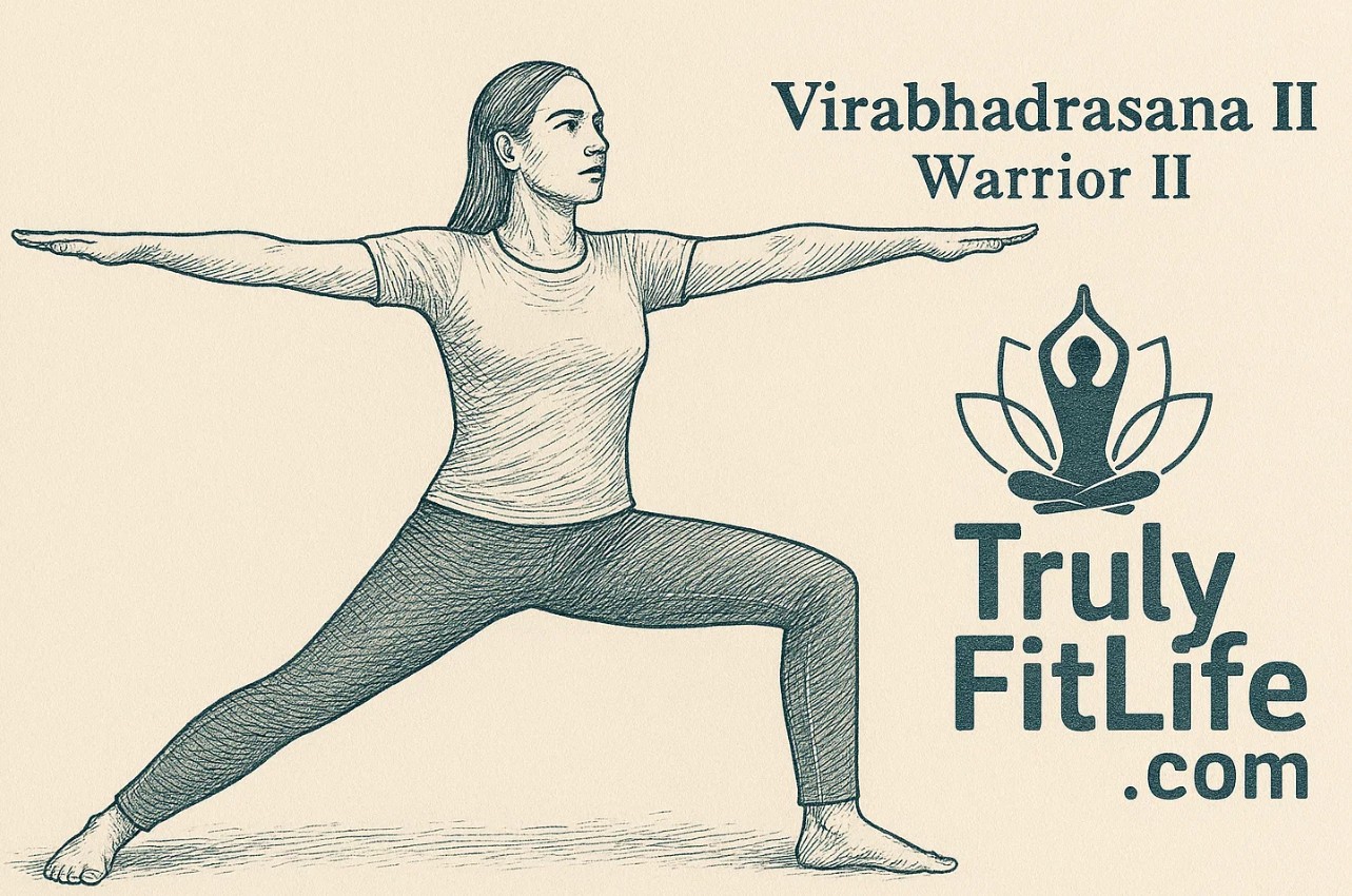 Virabhadrasana II – Warrior Pose II for Strength and Stability - trulyfitlife.com